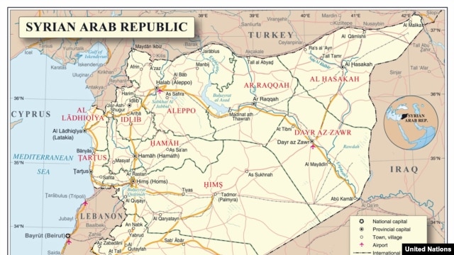 Syrian Desert Physical Map