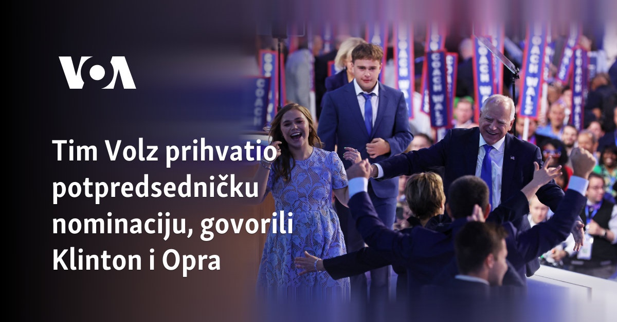 Tim Volz prihvatio potpredsedničku nominaciju, govorili Klinton i Opra