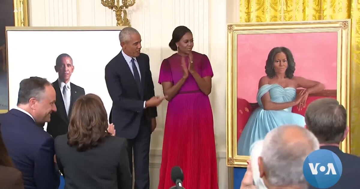 Obamas at White House for Their Portrait Unveiling