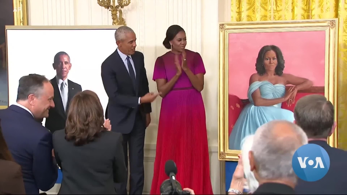 Obamas at White House for Their Portrait Unveiling