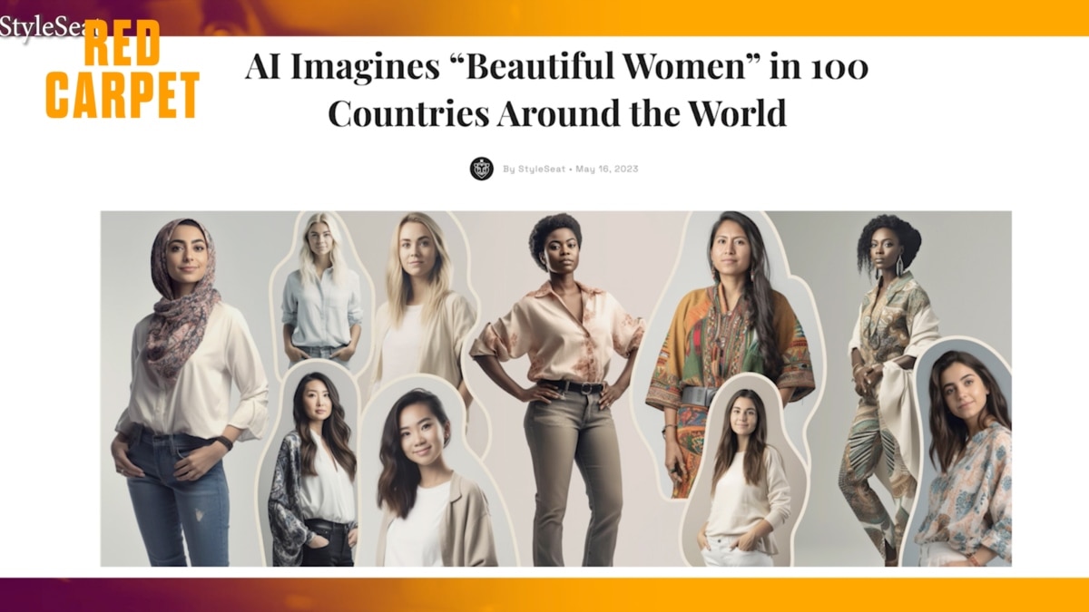 AI Imagines “Beautiful Women” in 100 Countries Around the World