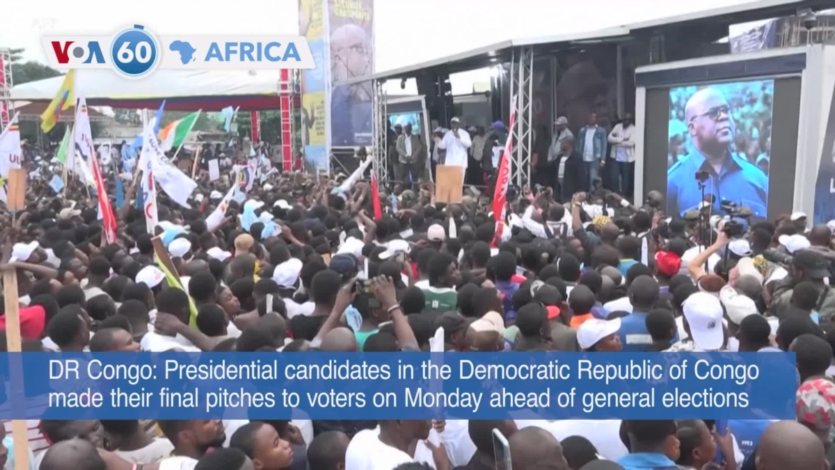 VOA60 Africa - DRC: Presidential candidates made their final pitches to ...