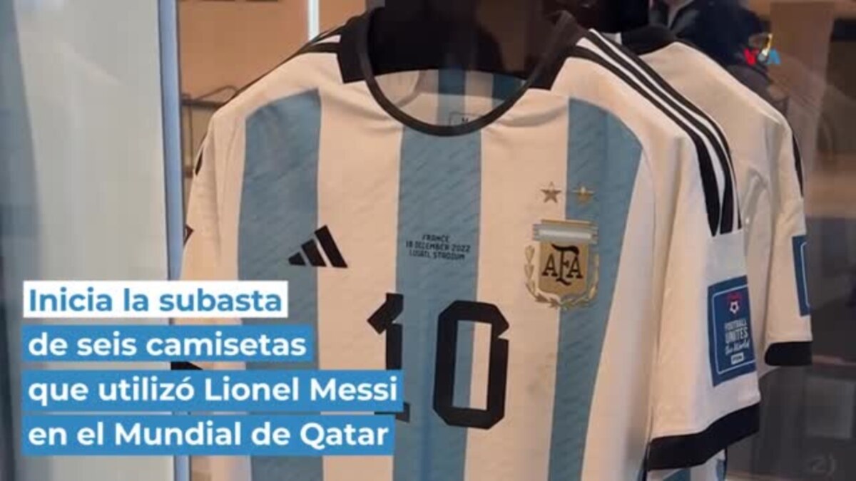 Subastan seis camisetas que Lionel Messi utilizó en el mundial de Qatar 2022