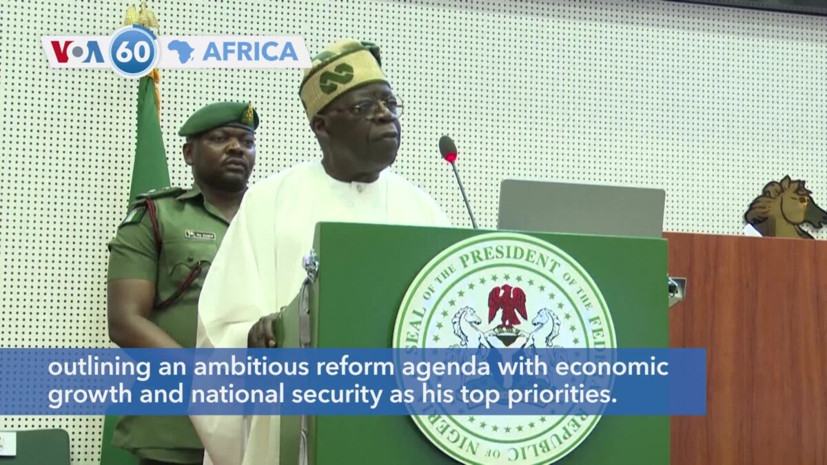 VOA60 Africa - Nigeria: President Tinubu presents $34.84 billion budget proposal – his first ...