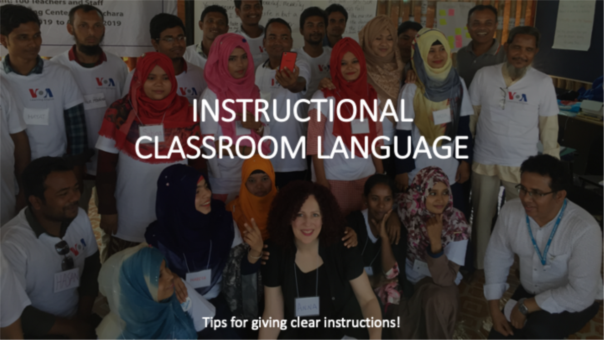 Instructional Classroom Language Handbook