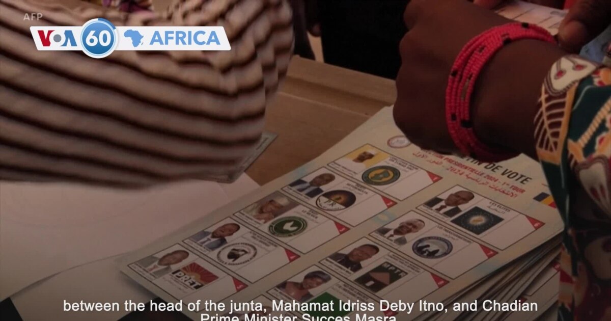 VOA60 Africa - Chadians vote in first Sahel presidential poll since ...