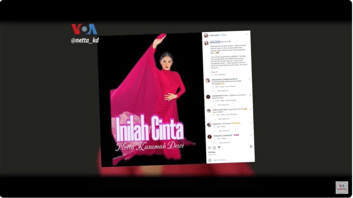 VOA Entertainment Update: Netta Dewi Rilis 'Inilah Cinta' dan Ajang ...