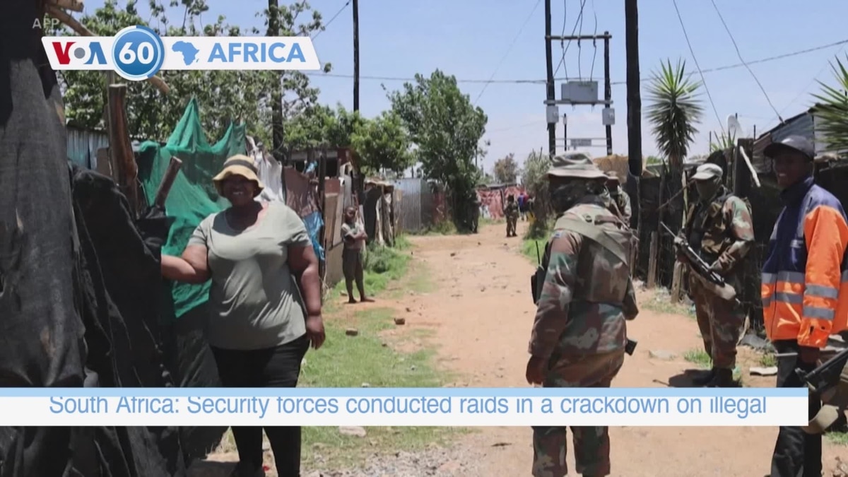 VOA60 Africa - South Africa: Security forces conduct raids in crackdown ...