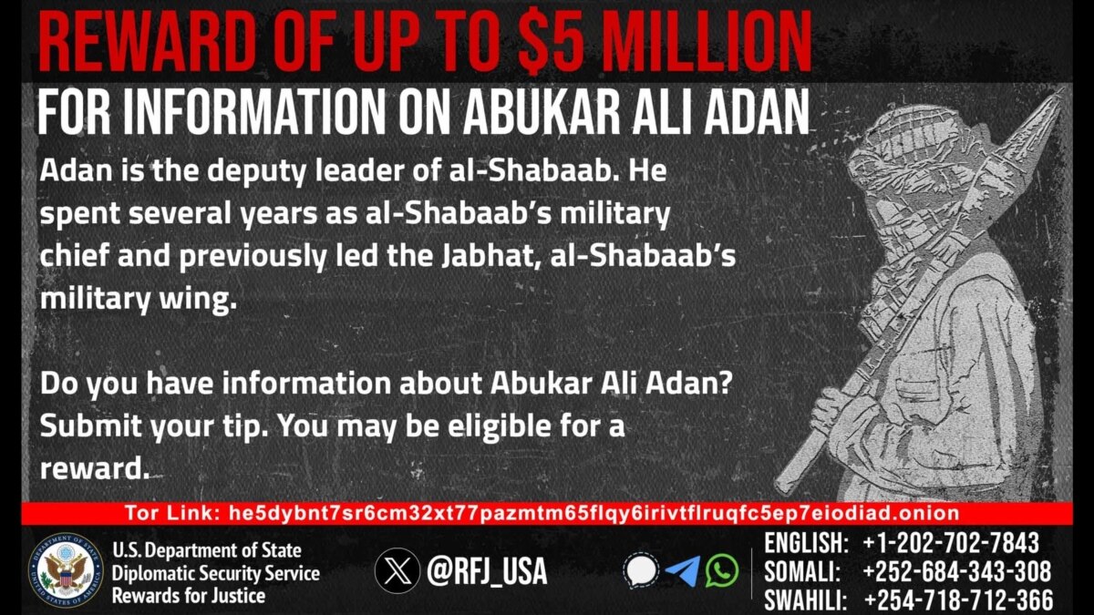 Big Reward for Information on Abukar Ali Adan