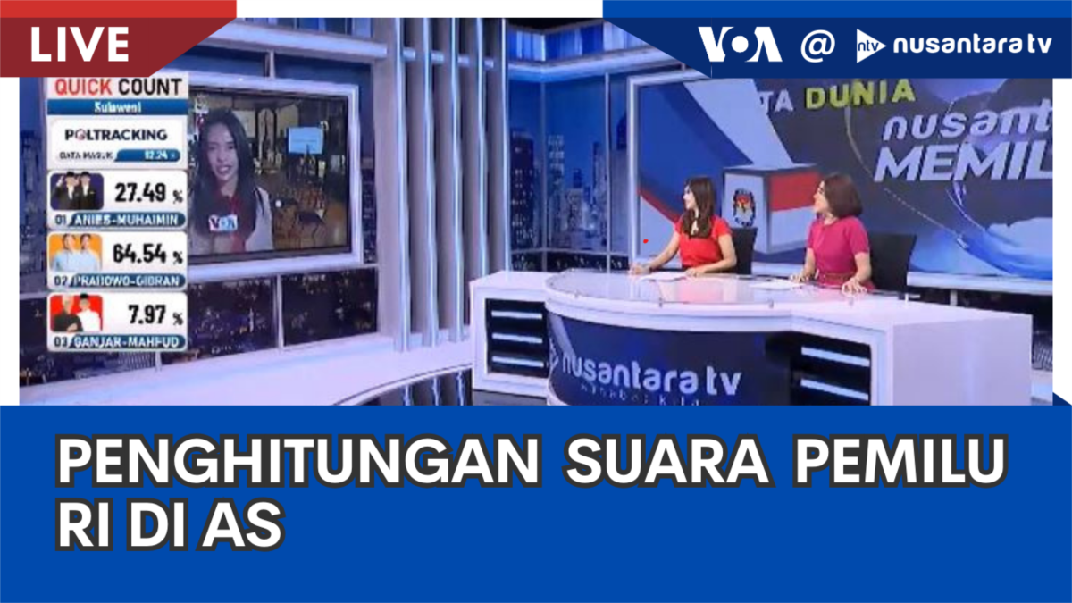 Laporan VOA untuk Nusantara TV: Penghitungan Suara Pemilu RI di AS