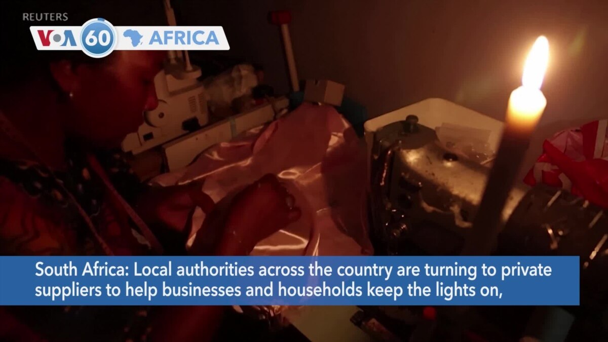 VOA60 Africa - Rolling blackouts continue to plague South Africa