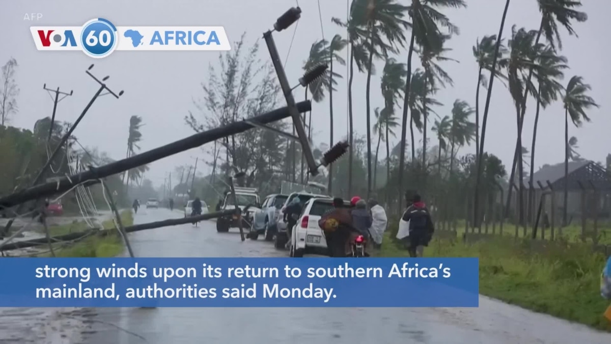 VOA60 Africa - Cyclone Freddy kills 15 in Malawi and Mozambique