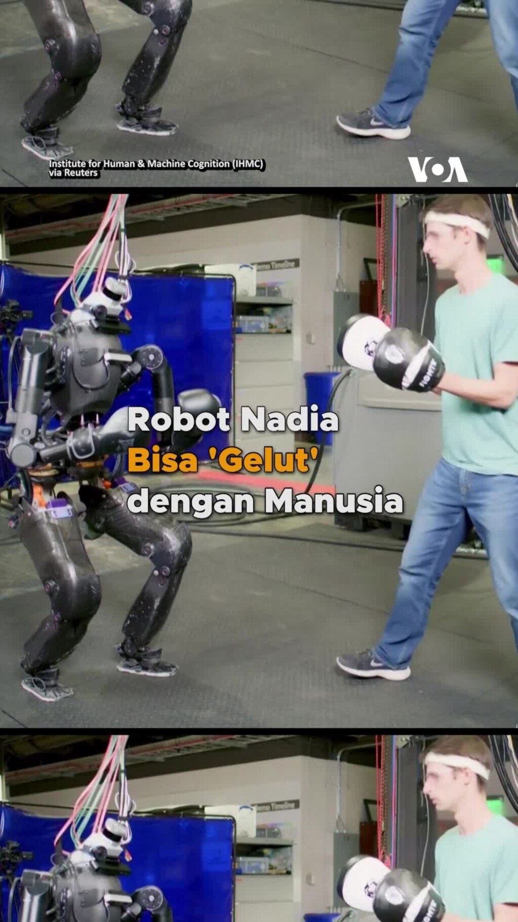 Robot Nadia Bisa 'Gelut' dengan Manusia