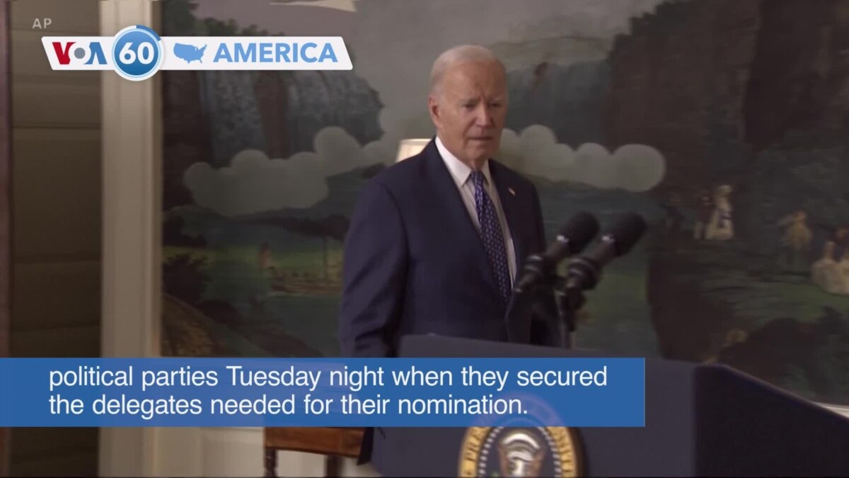 VOA60 America - Biden, Trump become presumptive presidential nominees VOA60 America - Biden, Trump become presumptive presidential nominees