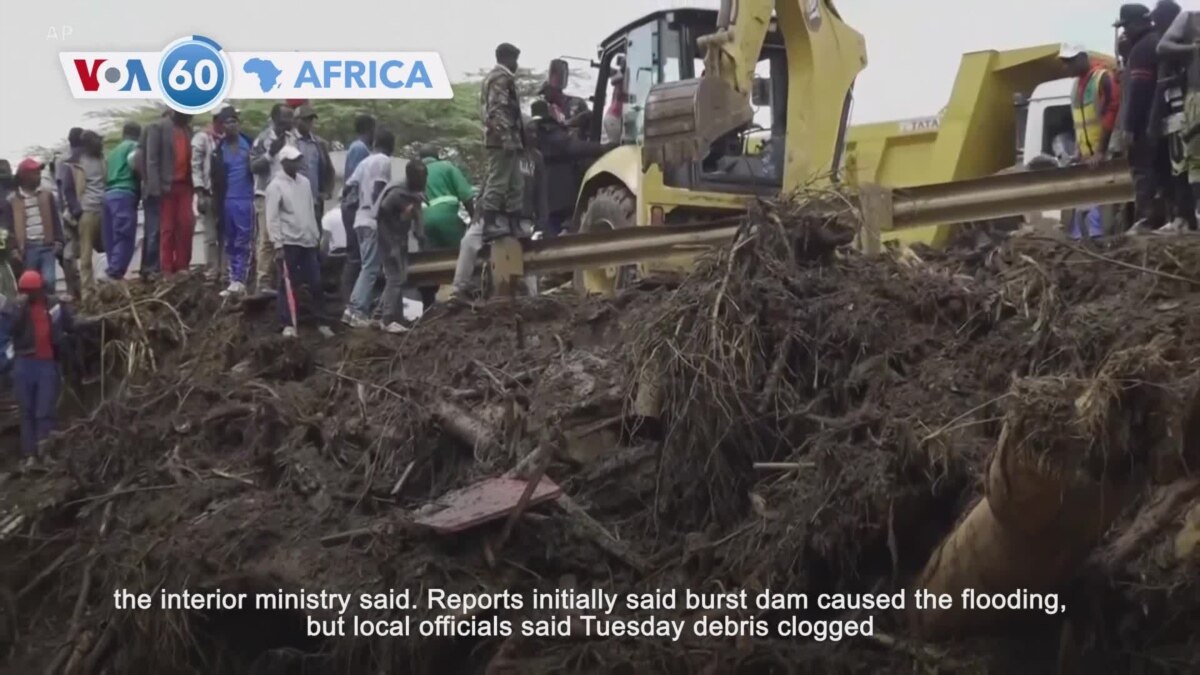 VOA60 Africa - Flooding and landslides death toll in Kenya rises