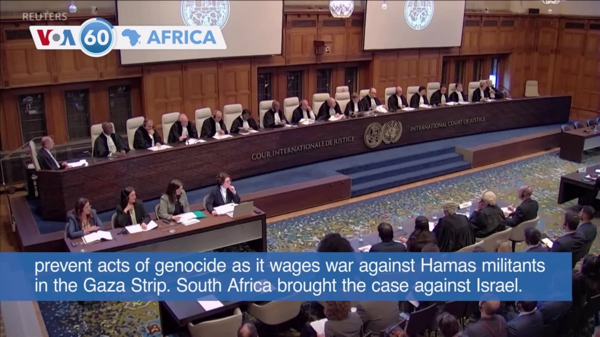 VOA60 Africa - South Africa's Ramaphosa hails ICJ ruling verdict on Gaza
