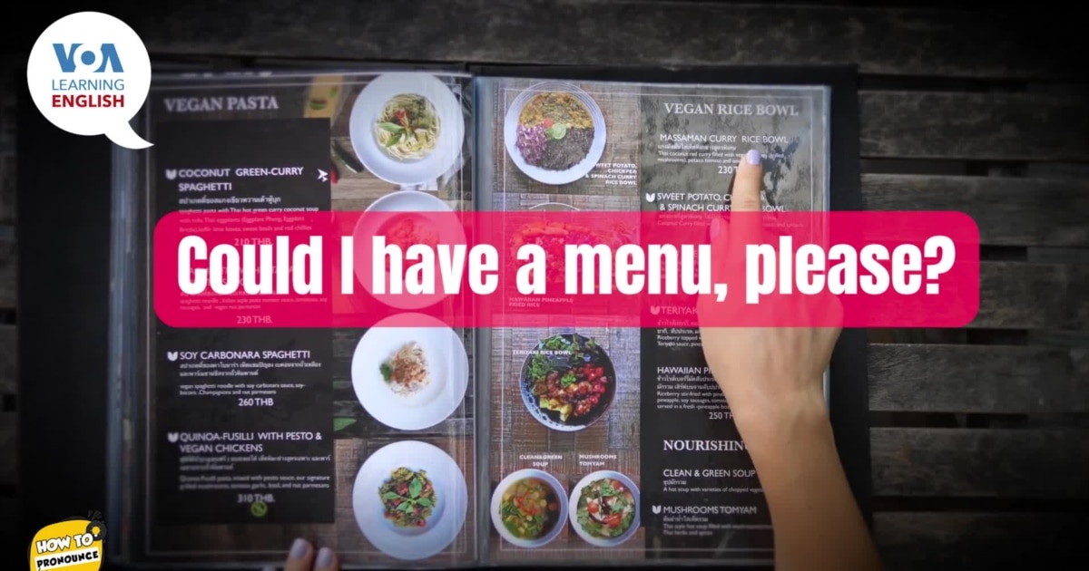 How to Pronounce: Could I Have a Menu, Please?