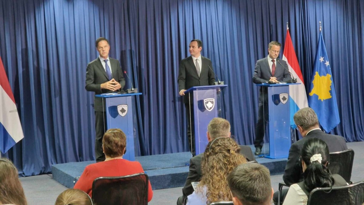 Premijeri Holandije i Luksemburga u Prištini pozvali na smirivanje tenzija