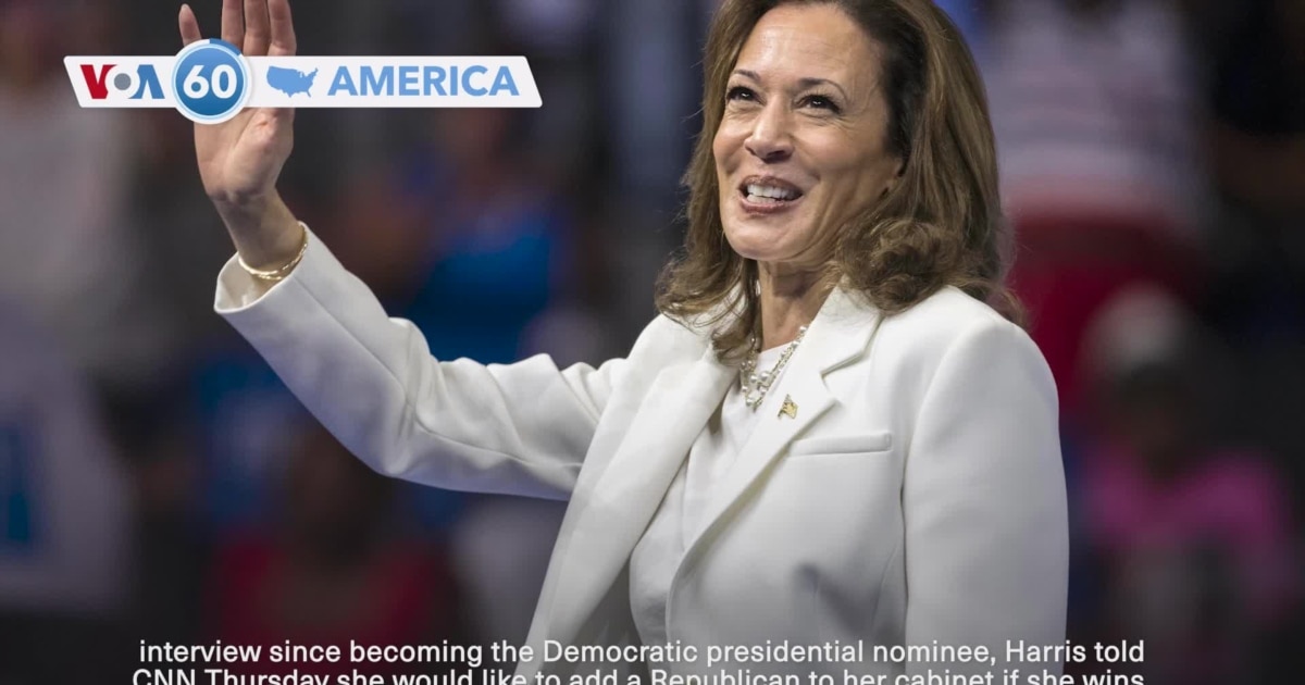VOA60 America - New poll shows Harris widens her lead over Trump