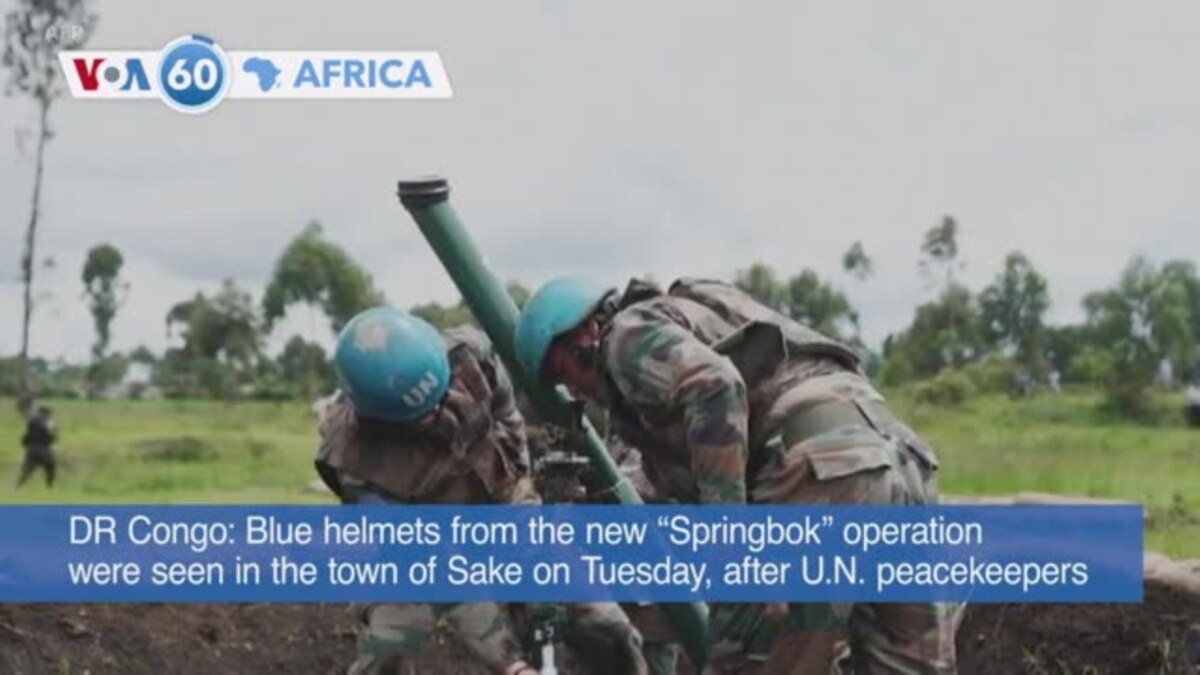 VOA60 Africa- Blue helmets from the new "Springbok" operation were seen ...