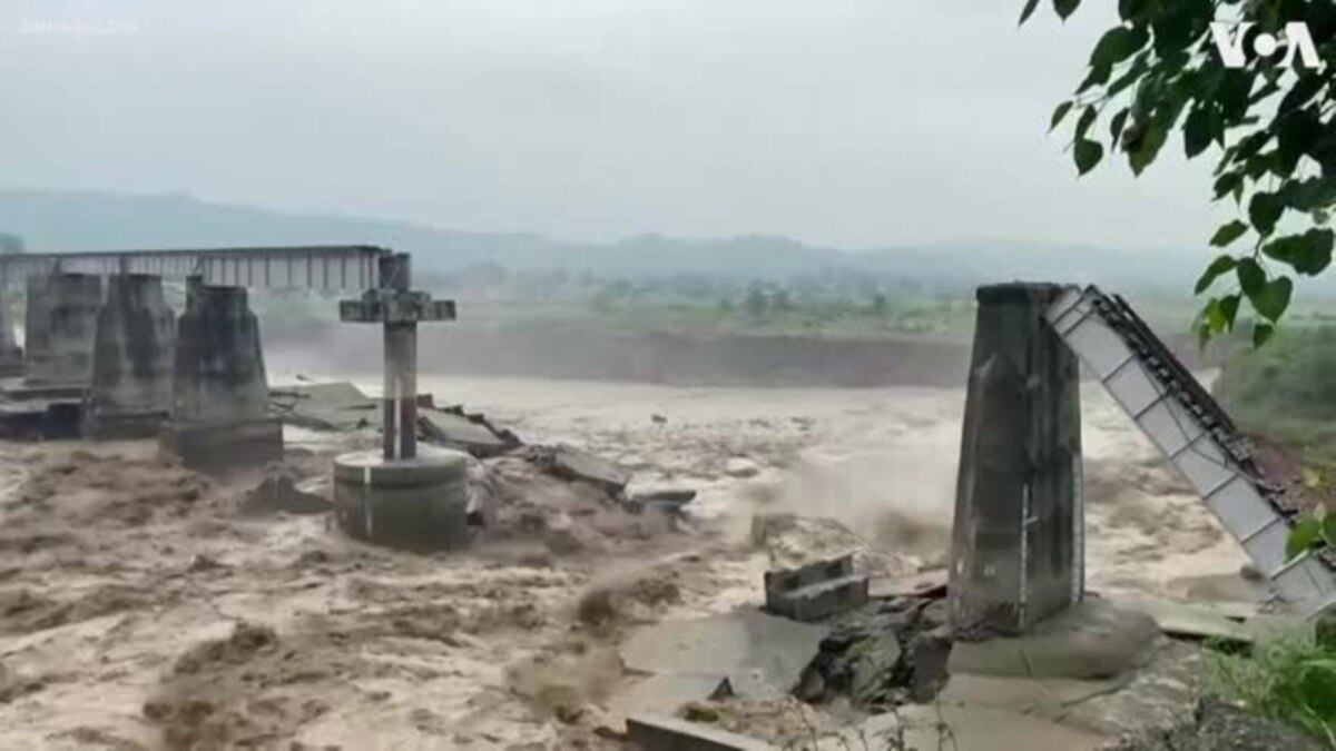 Bridge Collapses After Heavy Rains in Northern India