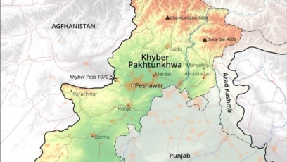 Khyber Pass Physical Map