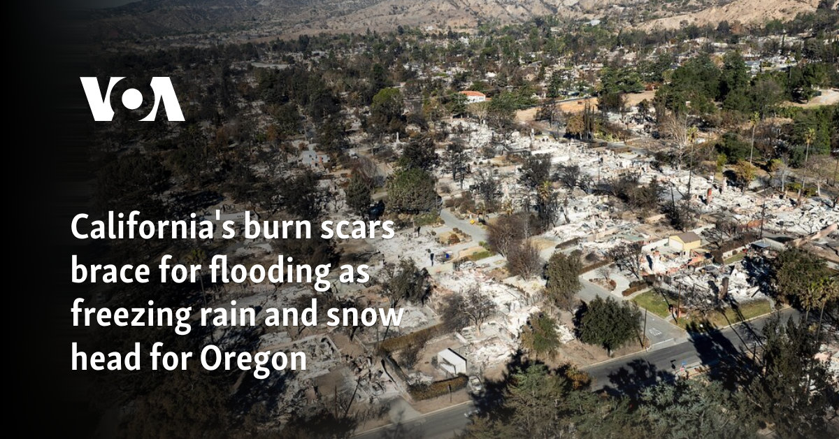 California's burn scars brace for flooding as freezing rain and snow ...