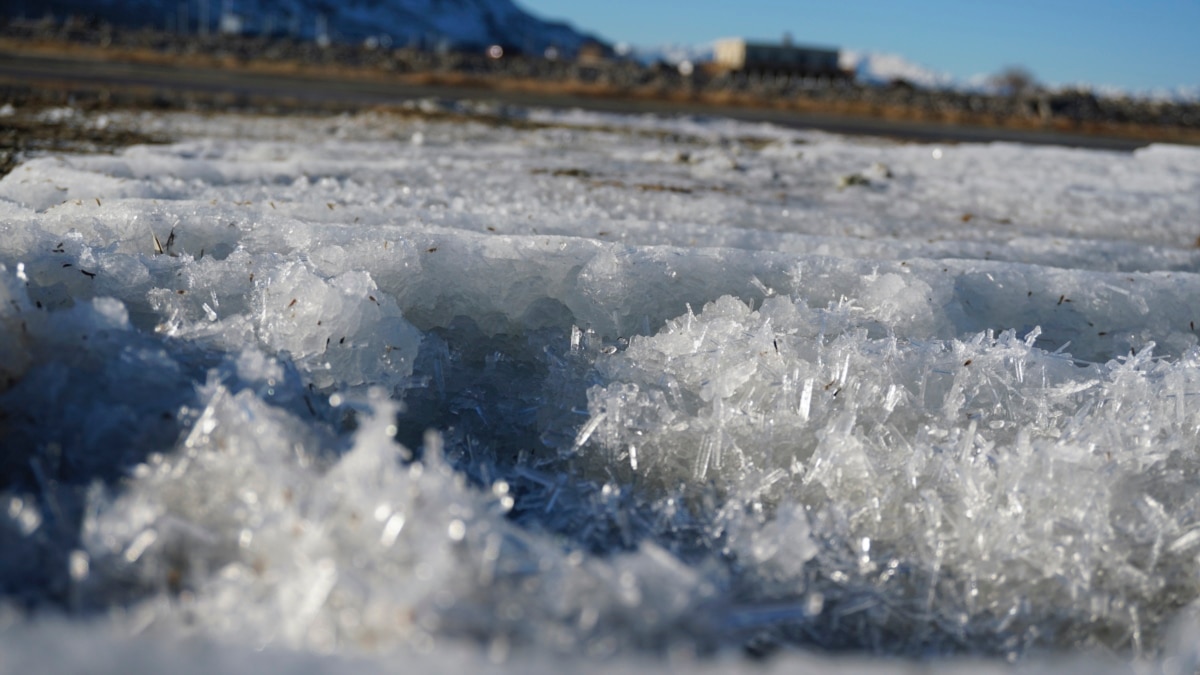 Rare Salt Formations Appear along Great Salt Lake