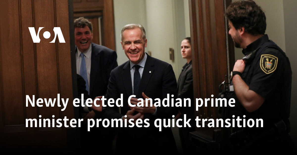 Newly elected Canadian prime minister promises quick transition