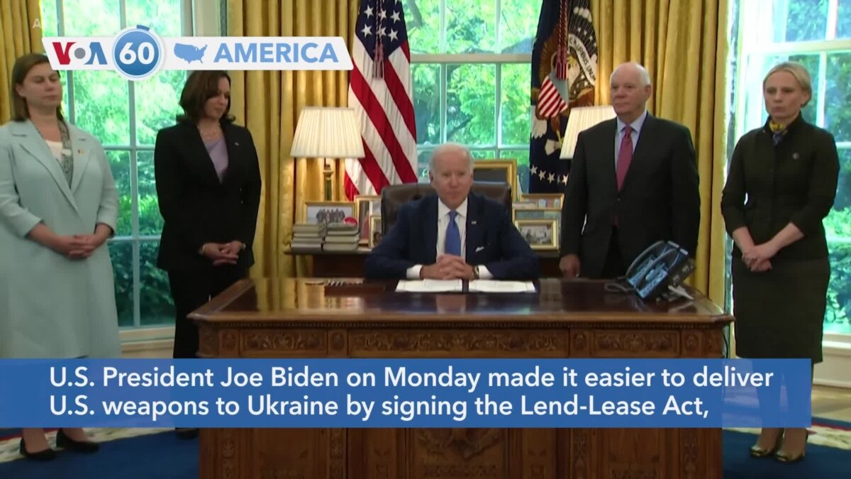 Voa60 America Biden Signs Lend Lease Act To Speed Up Us Weapons