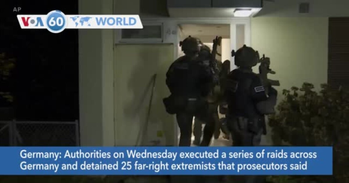 VOA60 World- Authorities on Wednesday executed a series of raids across ...