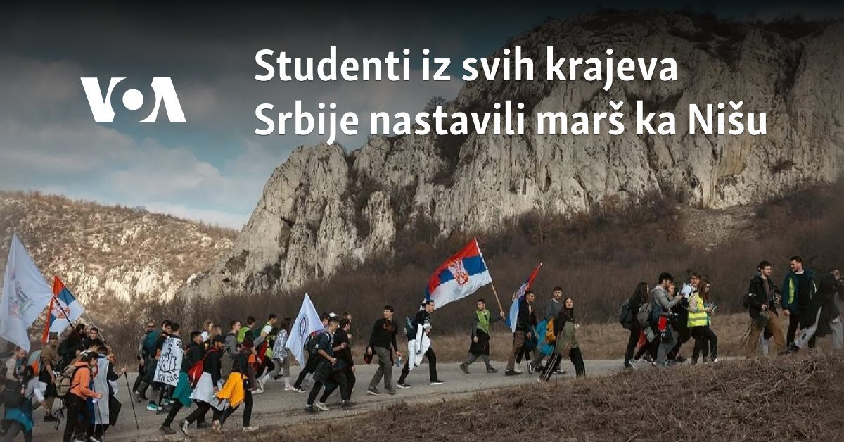 Studenti iz svih krajeva Srbije nastavili marš ka Nišu