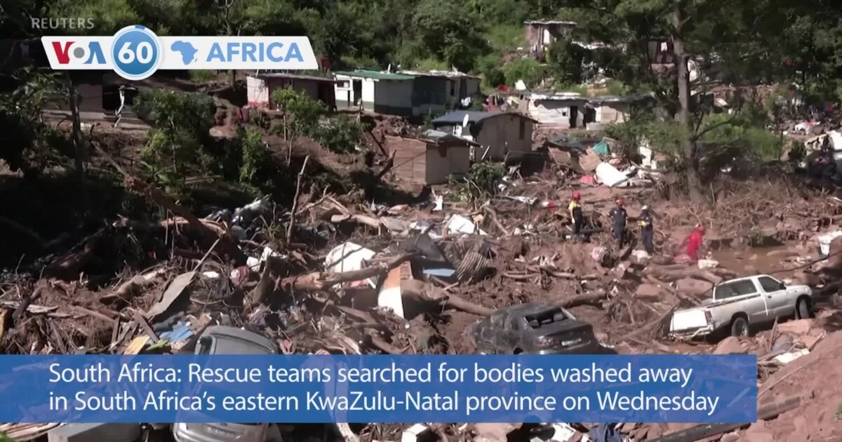 VOA60 Africa - Rescue teams search for bodies washed away in South ...