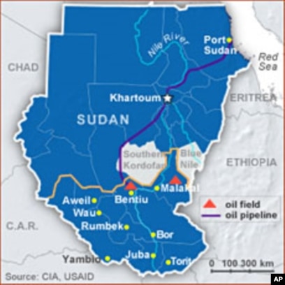 South Sudan Oil Map