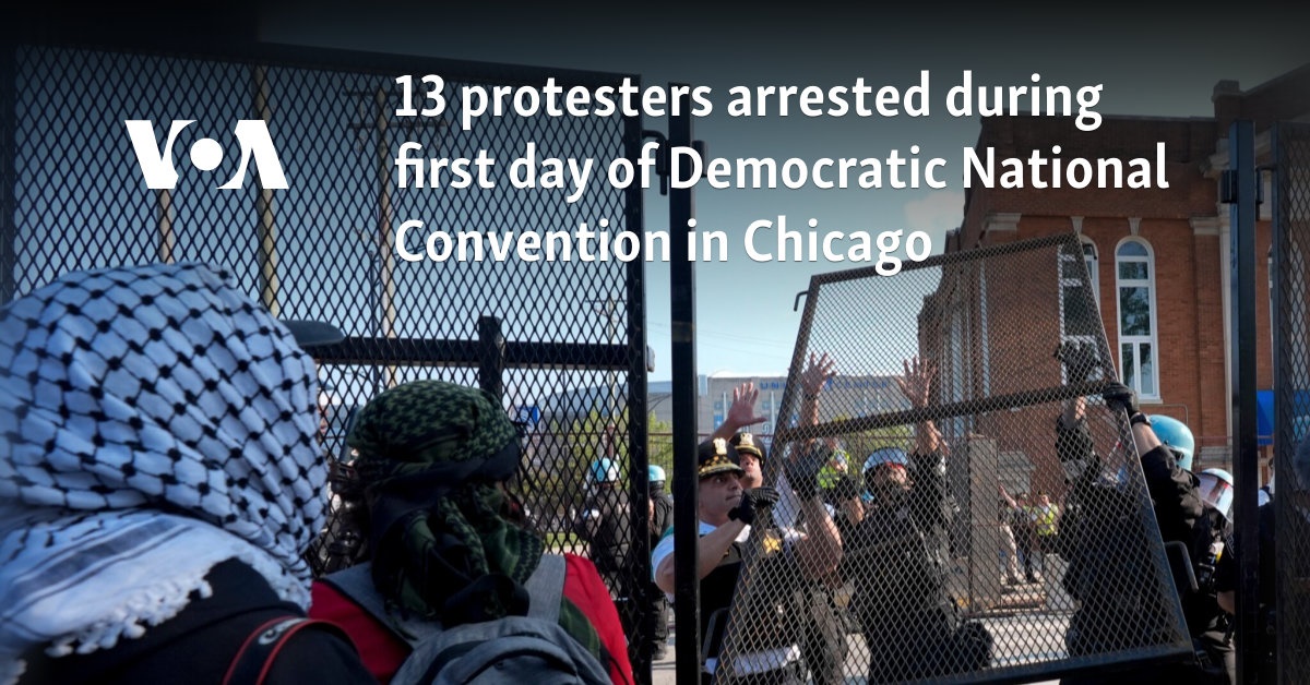 13 protesters arrested during first day of Democratic National ...