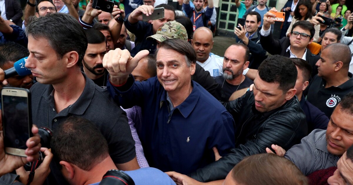 Far-right Brazil Candidate Snubs 'Peace and Love' After Winning 1st Round