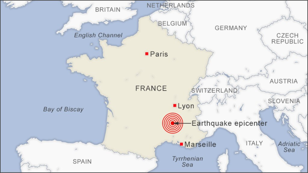 Magnitude-5.4 Earthquake Felt in Southern France