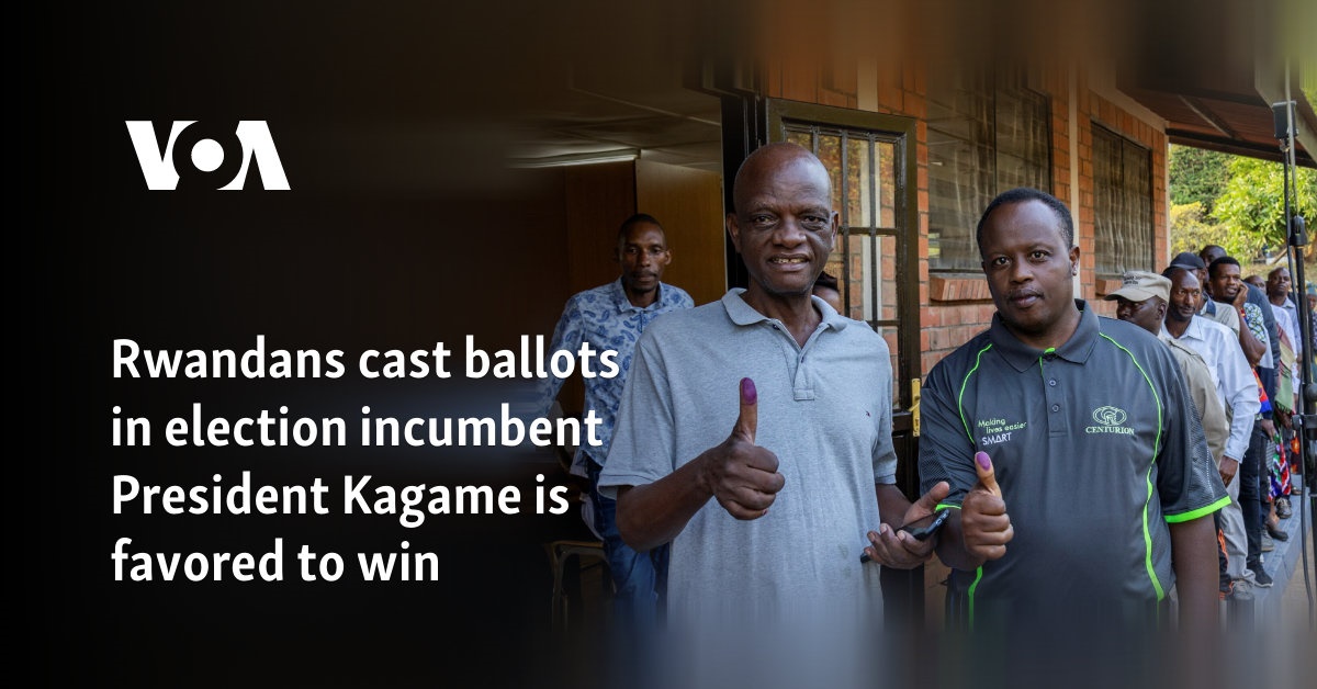 Rwandans cast ballots in election incumbent President Kagame is favored ...