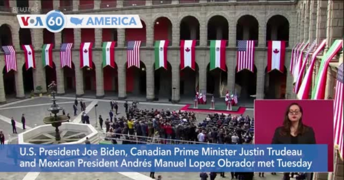 VOA60 America- U.S. President Joe Biden, Canadian Prime Minister Justin ...