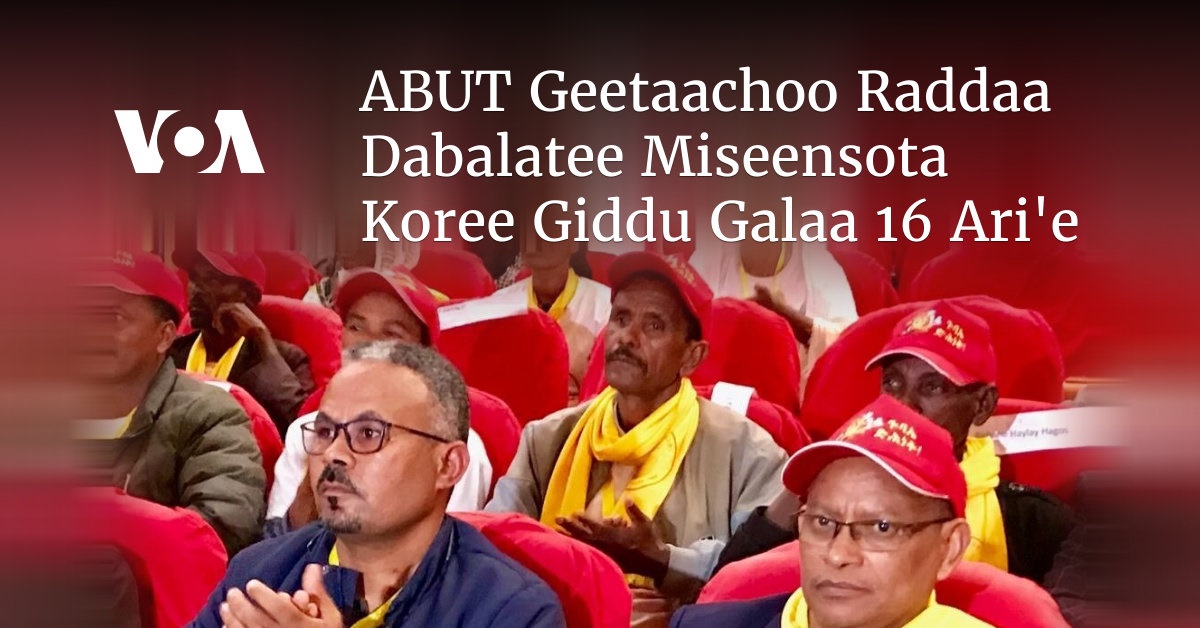 ABUT Geetaachoo Raddaa Dabalatee Miseensota Koree Giddu Galaa 16 Ari'e