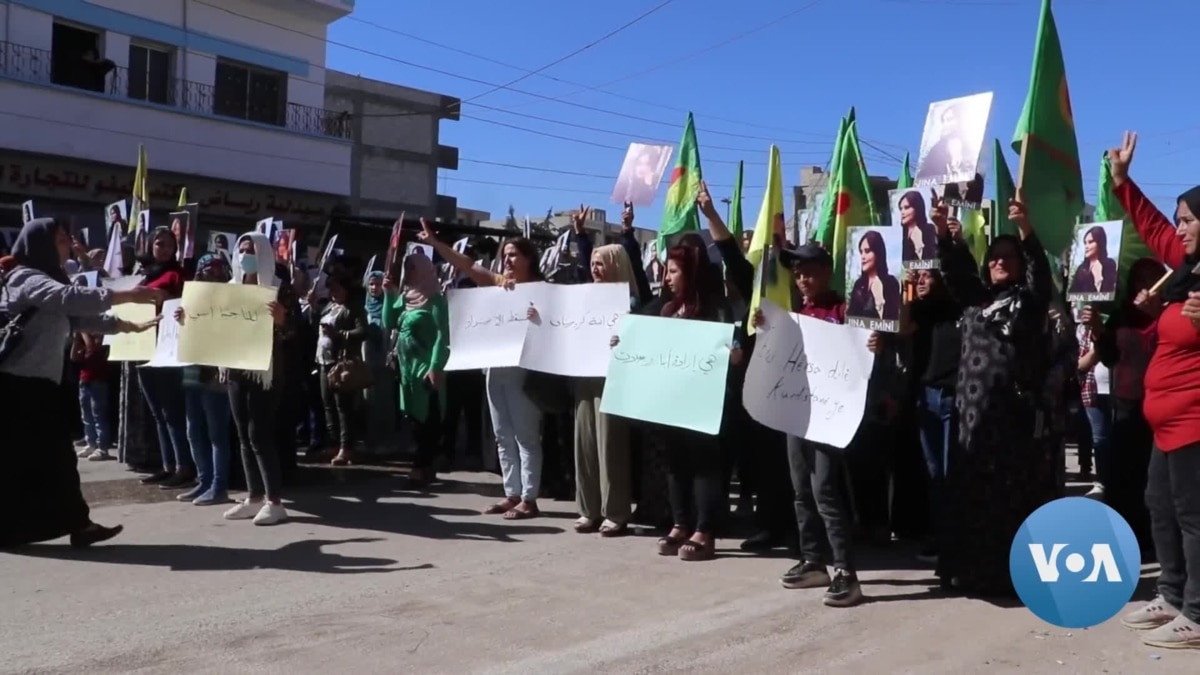 Kurdish Women in Syria Protest Mahsa Amini's Death in Iran