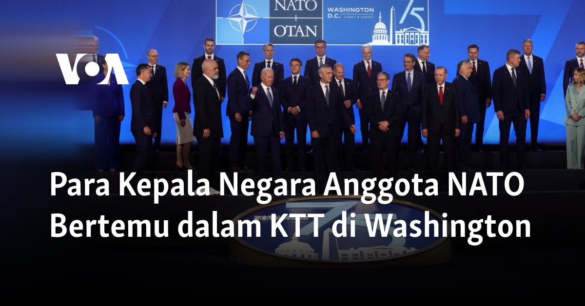 Para Kepala Negara Anggota NATO Bertemu dalam KTT di Washington