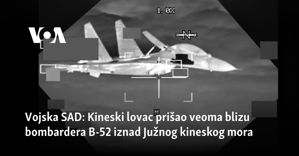 Vojska SAD: Kineski lovac prišao veoma blizu bombardera B-52 iznad Južnog kineskog mora