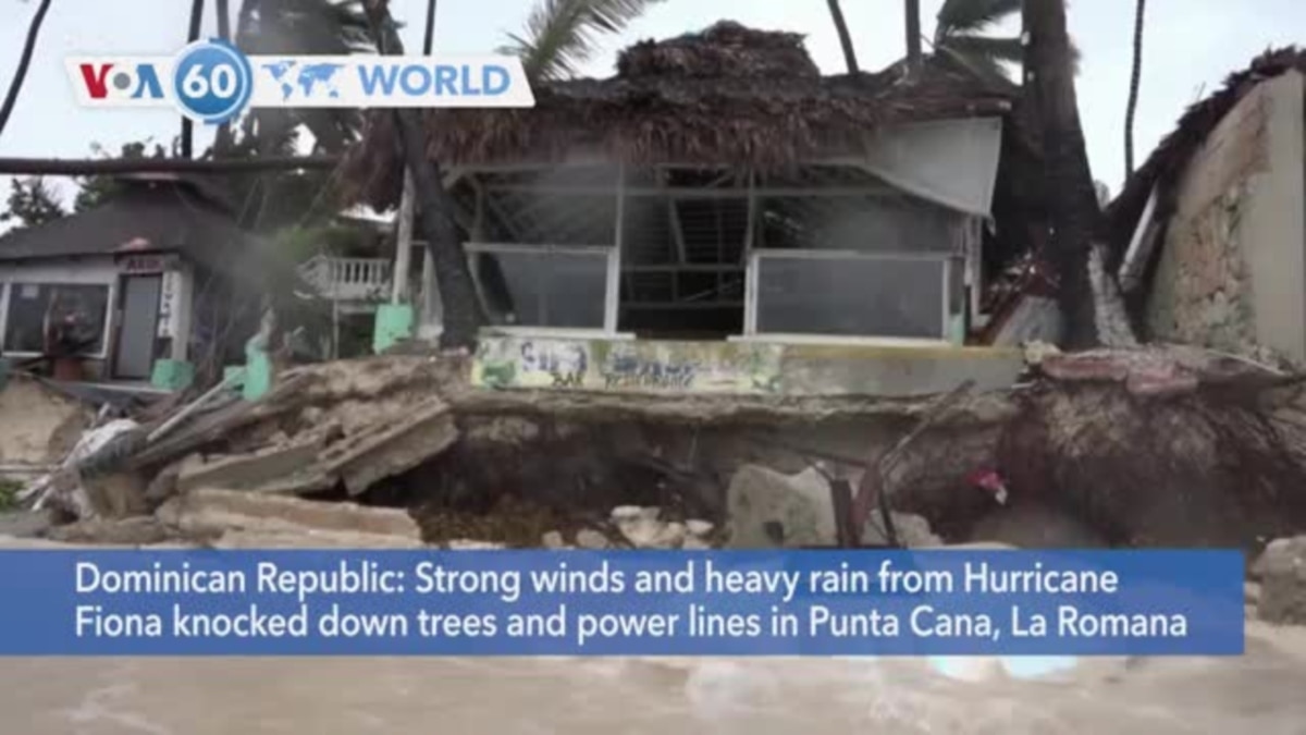 VOA60 World - Hurricane Fiona hits Dominican Republic