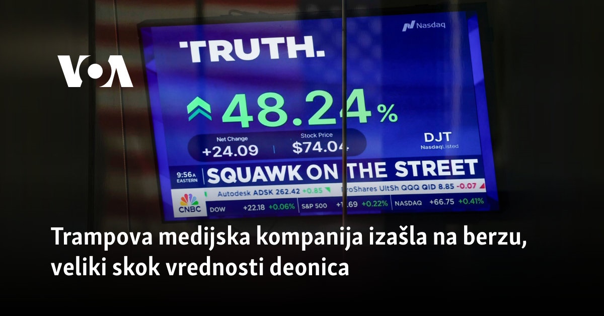 Trampova medijska kompanija izašla na berzu, veliki skok vrednosti deonica