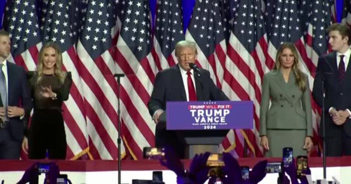 Discurso de vitória do presidente eleito Donald Trump, 6 de novembro de ...