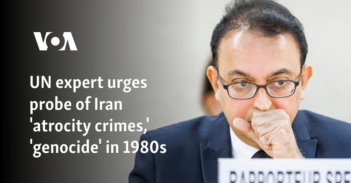 UN expert urges probe of Iran 'atrocity crimes,' 'genocide' in 1980s