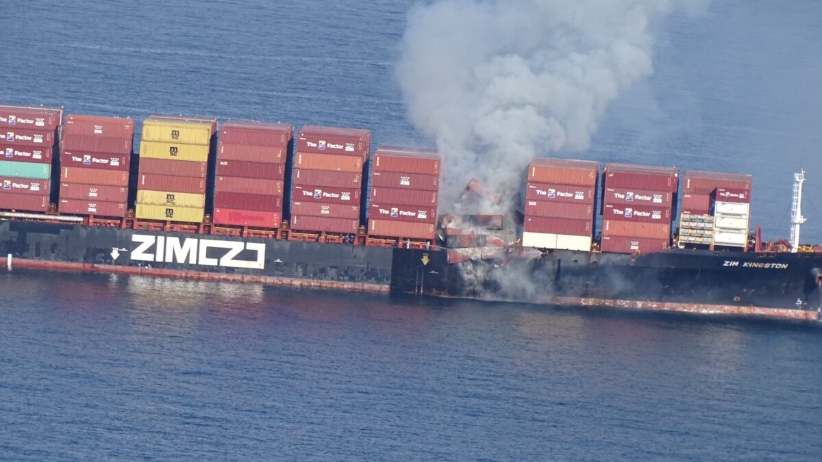 Fire 'Stabilized' on Cargo Ship Spewing Toxic Gas off Canada