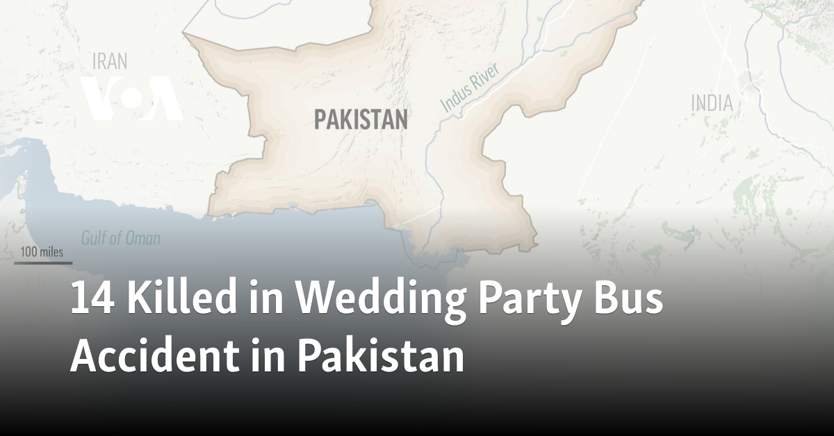 14 Killed in Wedding Party Bus Accident in Pakistan
