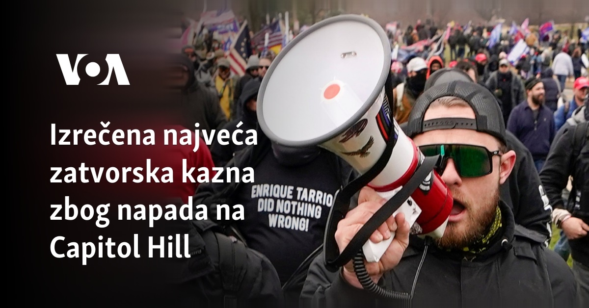 Izrečena najveća zatvorska kazna zbog napada na Capitol Hill